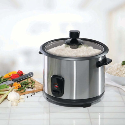 Wilko Rice Cooker With Steamer Basket, 1.8L Capacity
