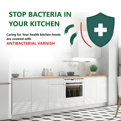 William 7 Units Professional Kitchen Cabinets Set - White Gloss