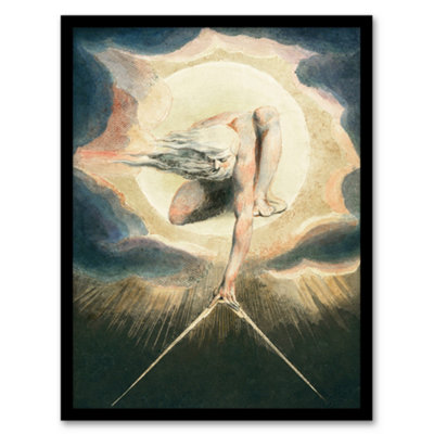 William Blake Ancient of Days Setting Compass to Earth Framed Wall Art ...