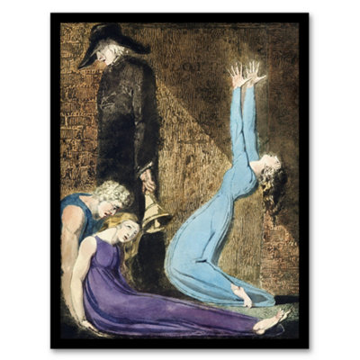 William Blake Supine Woman Man With Bell A Prophecy Painting Framed Art ...