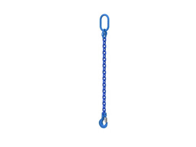 William Hackett Grade 10 (2.5t) 1 Leg 8mm Lifting Chain Sling with Sling Hooks - 3m