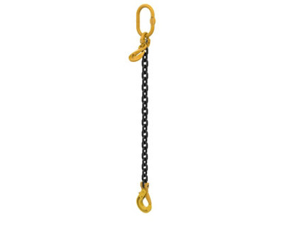 William Hackett Grade 8 (1.5t) 1 Leg 7mm Lifting Chain Sling with Self ...