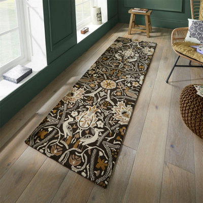 William Morris 127305 Mustard Bullerswood Runner Rug For Hallway - Long ...