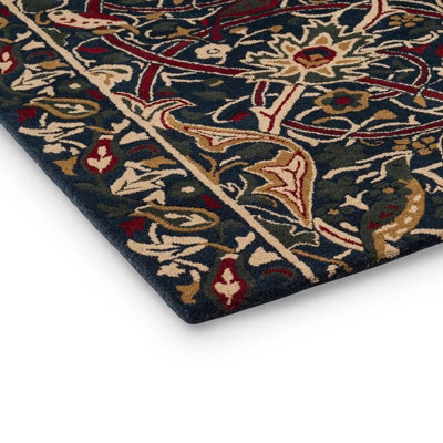 William Morris 127308 Indigo Bullerswood Runner Rug For Hallway - Long ...