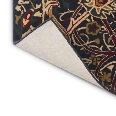 William Morris 127308 Indigo Bullerswood Runner Rug For Hallway - Long ...