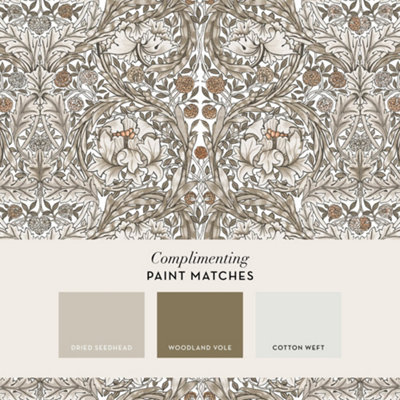 William Morris at Home African Marigold Neutral Fixed Size Mural Print ...