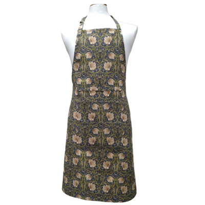 William Morris Pimpernel Fabric Apron Charcoal | DIY at B&Q