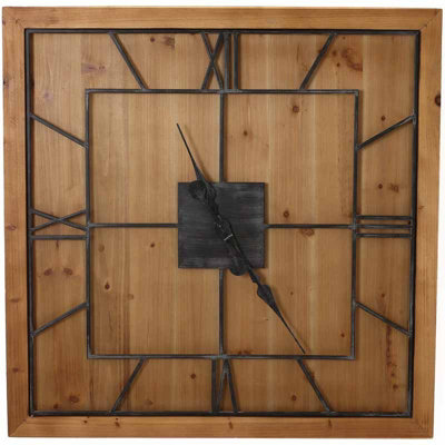 Williston Square Wooden Wall Clock | DIY at B&Q