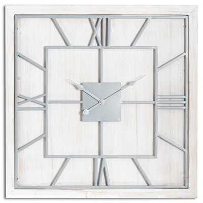 Williston White Square Wall Clock | DIY at B&Q