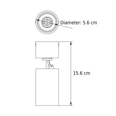 WILLOW - CGC Black Cylinder Adjustable Spotlight