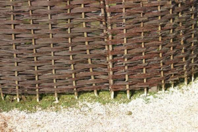 Willow Hurdle Fence Panel Bunch Weave Coppiced Handwoven 6ft x 4.5ft