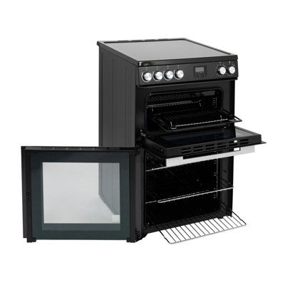Willow WDOC60TBL 60cm Electric Double Oven Cooker with Ceramic Hob ...