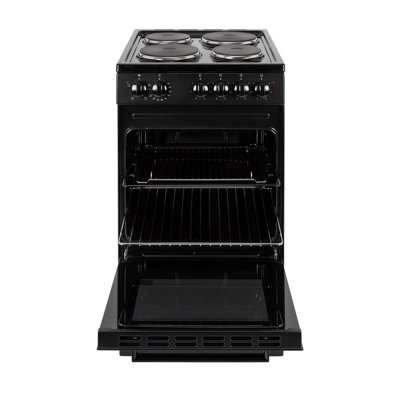 Willow WE50SSB 62L Black Freestanding Single Cavity Electric Cooker