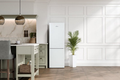 Willow WFF157W 157L Freestanding 70/30 Fridge Freezer, Mark-Proof ...