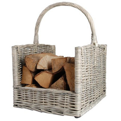 Willow Woven Log Basket for Fire
