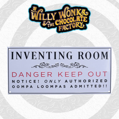 Willy Wonka and the Chocolate Factory Inventing Room Tin Sign
