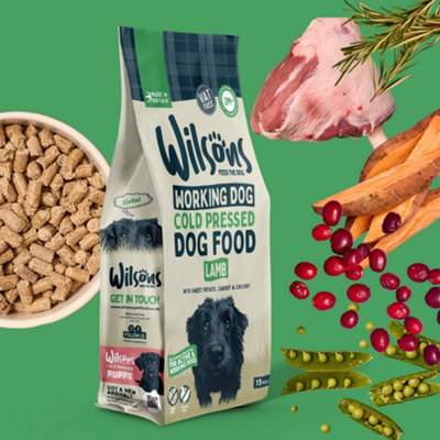 Wilsons Lamb Cold Pressed Working Dog Food Natural High Energy Complete ...