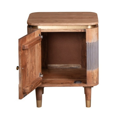 Wilton Bedside Table - Acacia Wood - L40 x W50 x H60 cm