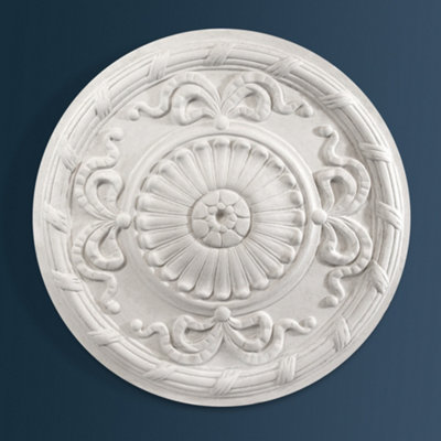 Wilton Plaster - WCP54 - Small Reed and Ribbon Plaster Ceiling Rose ...