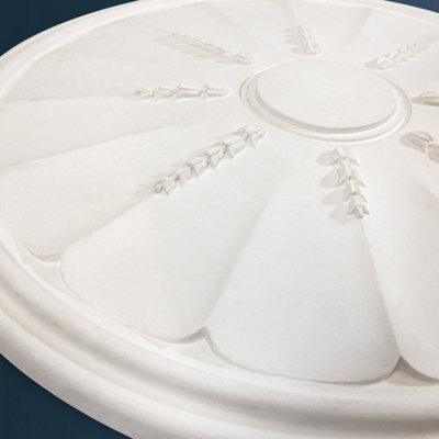 Wilton Plaster - WCP80 - Marlborough Fan Plaster Ceiling Rose - White ...