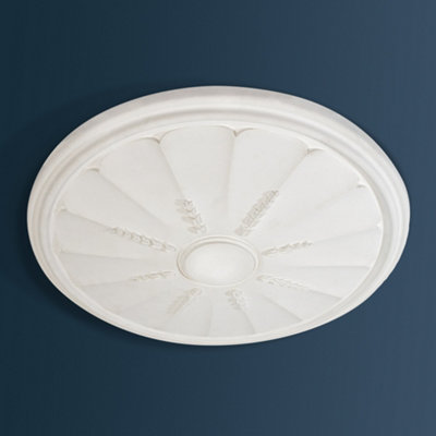 Wilton Plaster - WCP80 - Marlborough Fan Plaster Ceiling Rose - White ...