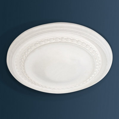 Wilton Plaster - WCP81 - Small Plain Bead Plaster Ceiling Rose - White ...