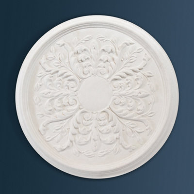 Wilton Plaster - WCP84 - Small Spring Plaster Ceiling Rose - White ...