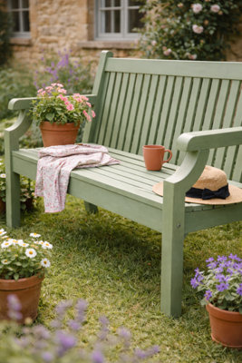 Winawood Sandwick 2 Seater Wood Effect Bench - Duck Egg Green