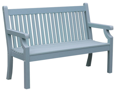 Winawood Sandwick 2 Seater Wood Effect Bench - Powder Blue | DIY at B&Q