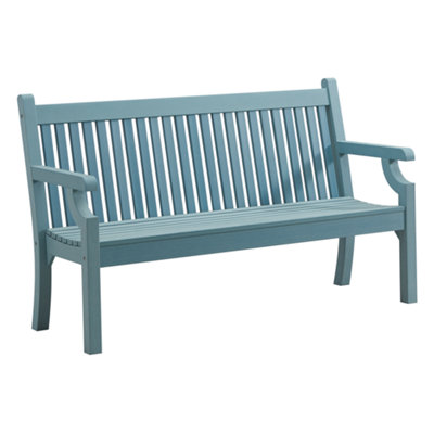 Winawood Sandwick 4 Seater Wood Effect Bench - Powder Blue