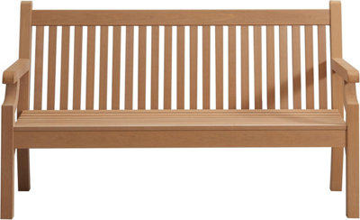 WINAWOOD SANDWICK POLYMER WOOD EFFECT 3 SEAT GARDEN BENCH - NEW TEAK
