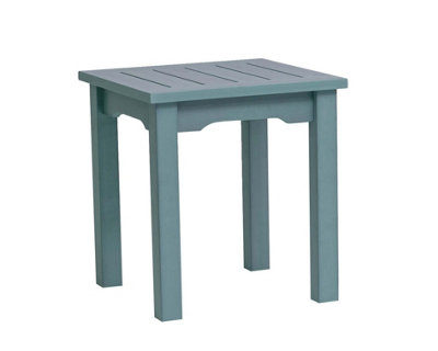 Winawood Wood Effect Side Table - L49.3cm x D49.3cm x H53cm - Powder Blue