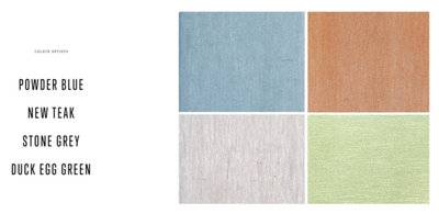 Winawood Wood Effect Side Table - L49.3cm x D49.3cm x H53cm - Powder Blue