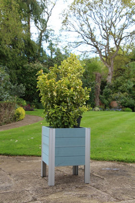 Winawood Wood Effect Square Raised Planter - New Teak
