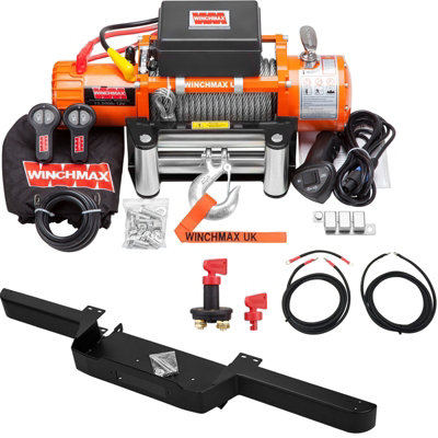 WINCHMAX 13,500lb (6,123kg) Original Orange 12v Winch, Land Rover ...