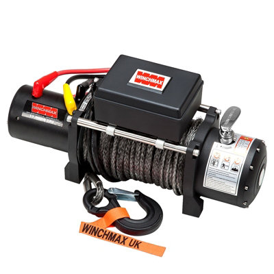 WINCHMAX 13,500lb Military Grade 12v Winch. 28m Dyneema Synthetic Rope ...
