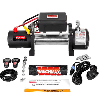 WINCHMAX 13,500lb Military Grade 12v Winch. No Rope, No Fairlead ...