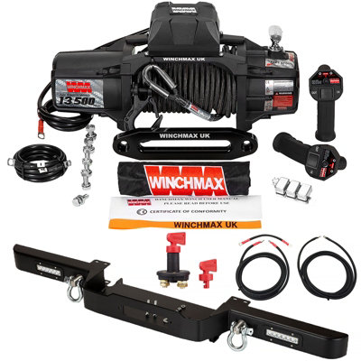 WINCHMAX 13,500lb 'SL Series' 12v Military Grade Winch. 25m Armourline ...