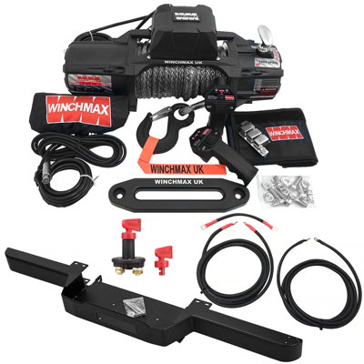 WINCHMAX 13,500lb 'SL Series' 12v Military Grade Winch. 28m Dyneema ...