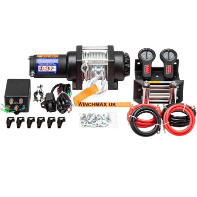 WINCHMAX 3,000lb Military Grade 12v Electric Winch. 15.5m Steel Rope ...