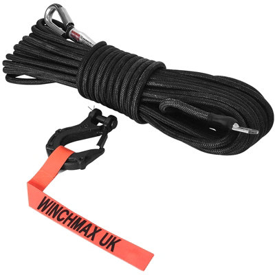 WINCHMAX Armourline Synthetic Rope 20m x 10mm with Tactical Hook ...