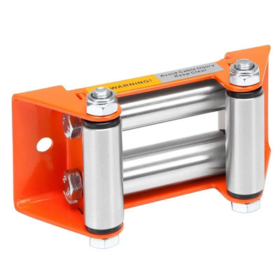 WINCHMAX Roller Fairlead, Small, Orange. Zinc Plated Rollers. | DIY at B&Q
