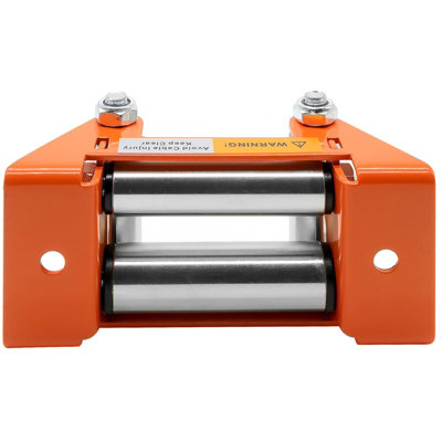WINCHMAX Roller Fairlead, Small, Orange. Zinc Plated Rollers.