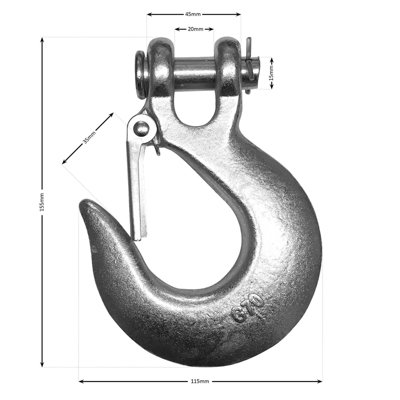 WINCHMAX Steel Rope 25m x 14mm, Hole Fix. 1/2 Inch Clevis Hook. | DIY ...