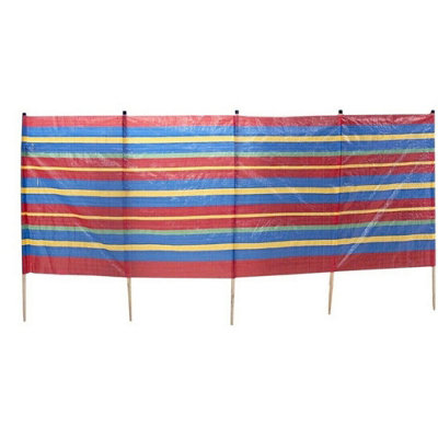 Wind Breaker 5ft (1.5M) x 10ft (3M) 5 Pole Extra Strong, Polyester or ...