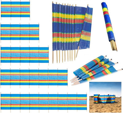 Windbreak, Extra Tall Colorful Wind Break for Camping, Caravan ...