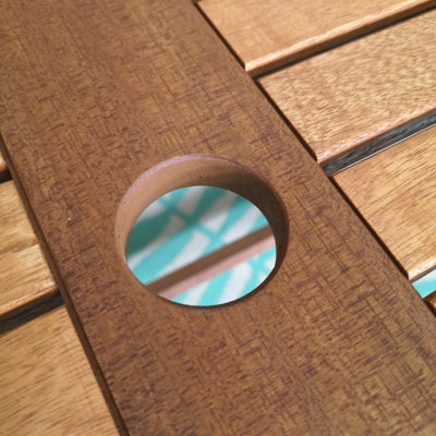 Windermere Outdoor 6 Person Folding Rectangular Wooden Table