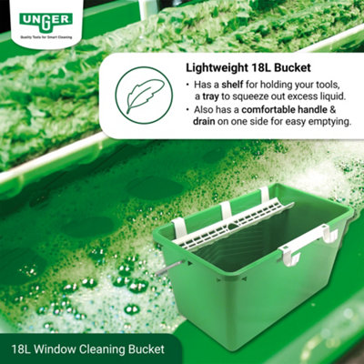 Window Cleaner Kit 3 in 1 Essentials, Squeegee, Washer, Bucket Set ...