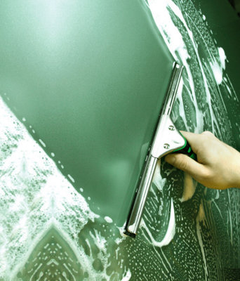 Window Cleaner Squeegee 45cm - Rubber Squeegee Blade & Rubber Grip Handle - Window Cleaning ...