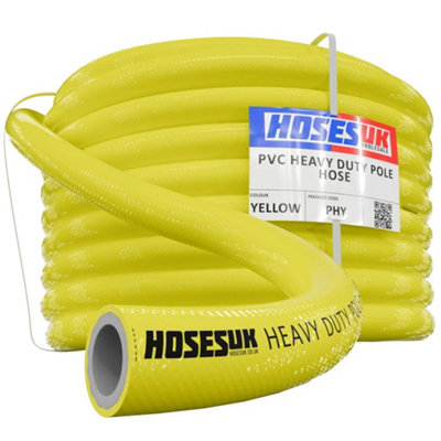 Window Cleaning Pole Hose PVC with Reinforced Hard Core - Yellow / 8mm ...